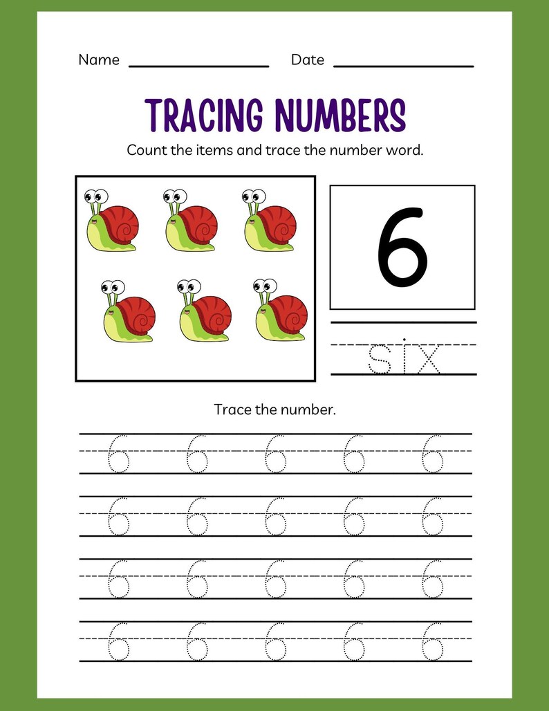 Kindergarten Numbers Work Book 1-20 - Etsy