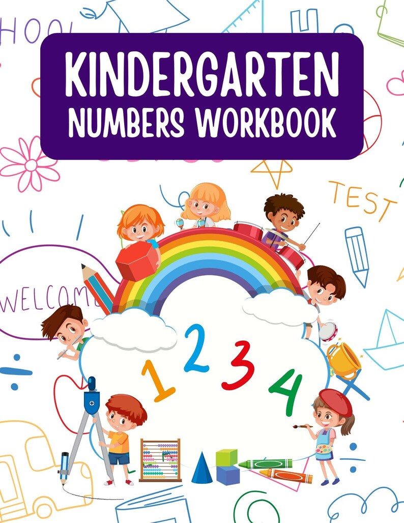 Kindergarten Numbers Work Book 1-20 - Etsy