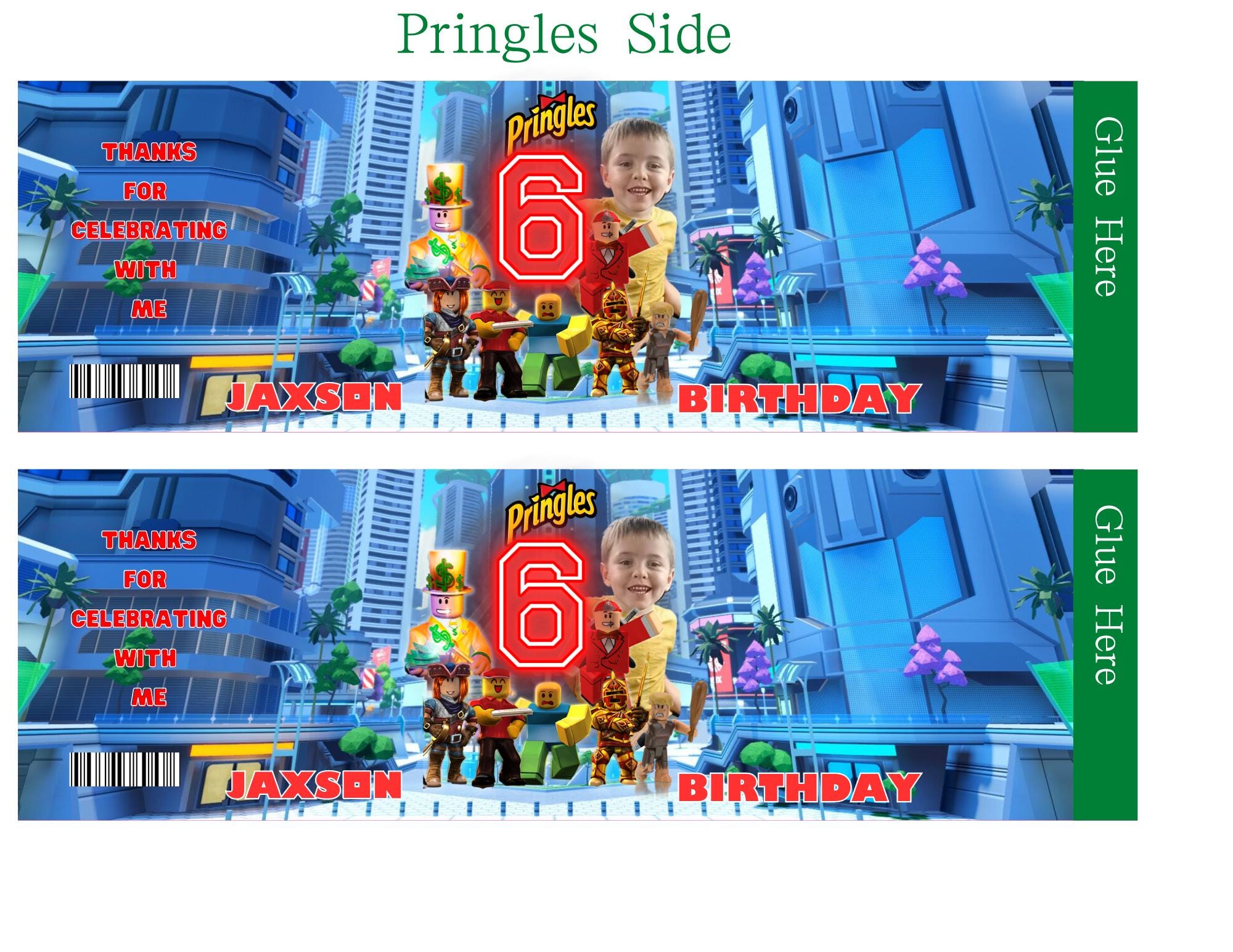 Roblox Digital Editable Party Supplies - Etsy