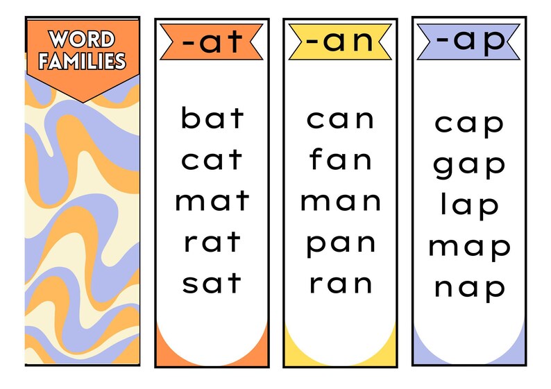 Word Families Cards - Etsy