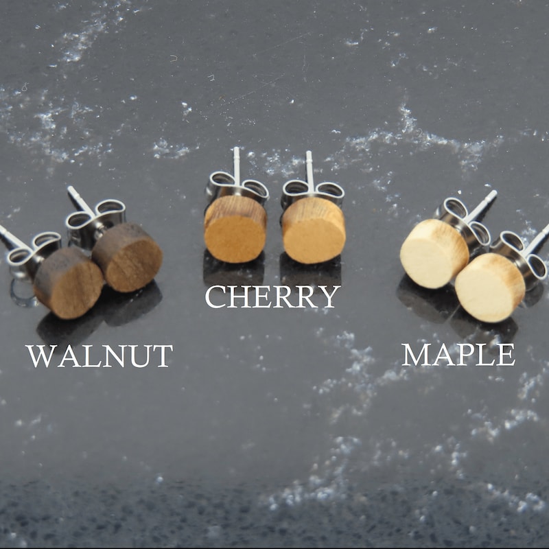 Wood Earrings - Etsy