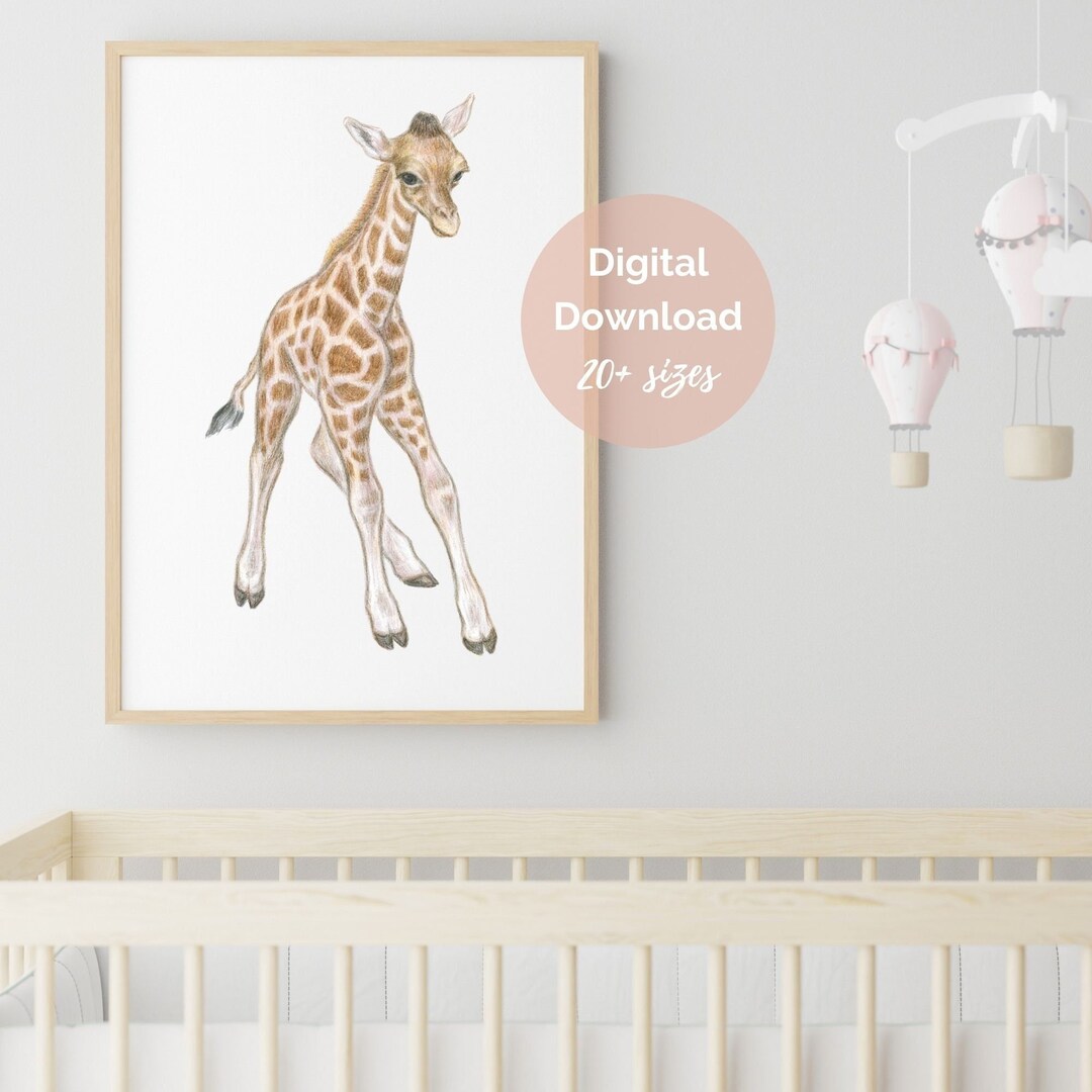 Giraffe Wall Art, Nursery Decor, Printable Poster, Nursery Animal ...