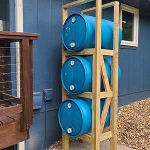 Stacked Rain Barrel System DIY Woodworking Plans (PDF) - Etsy