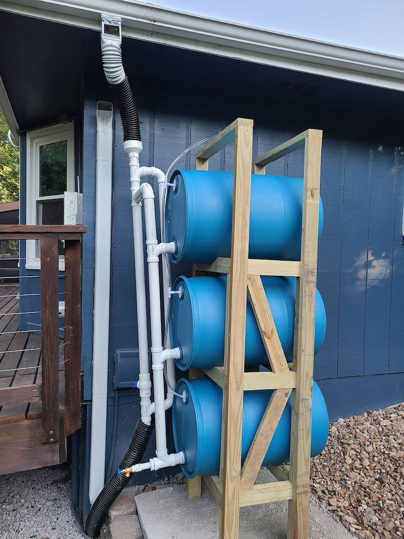 DIY Rain Barrel Plans Stacked Rain Barrel DIY Woodworking - Etsy