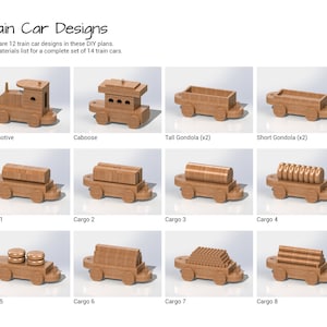 DIY Wood Train Set Plans | Toy Train Plans | DIY Toys | Wooden Train ...