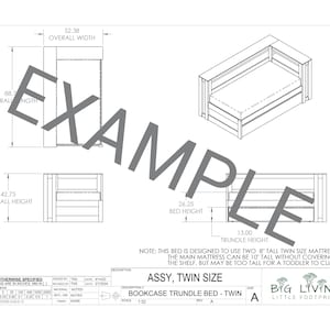 DIY Twin Trundle Bed | Twin Bed Plan | Bed With Bookshelf | Bookcase ...