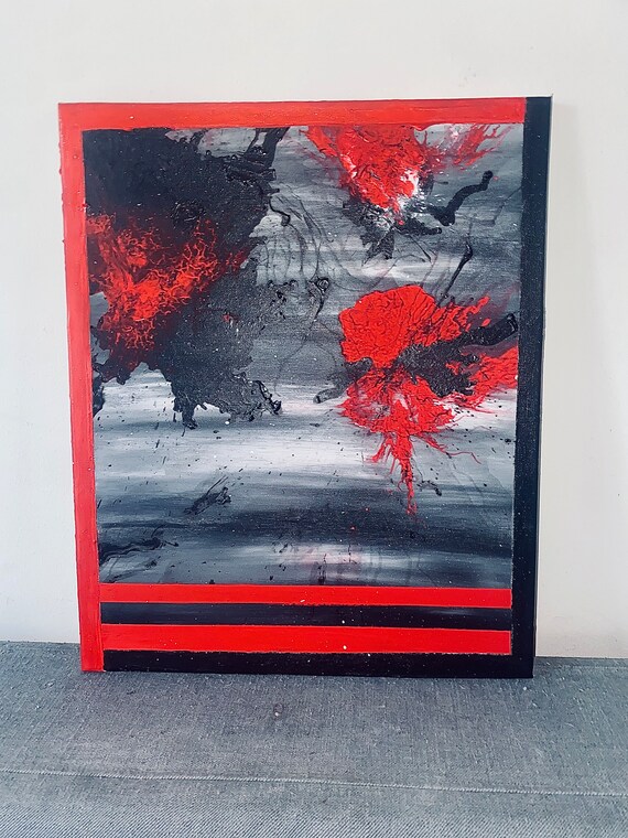 Abstract Painting on Canvas - Etsy