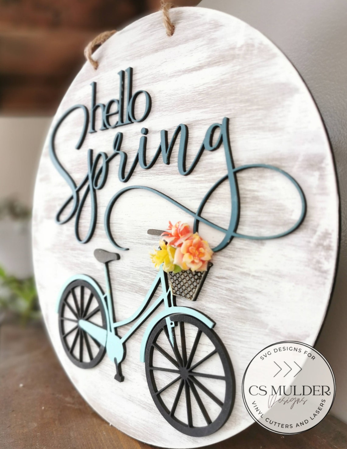 SVG FILE LASER Spring Door Hanger Sign - Etsy
