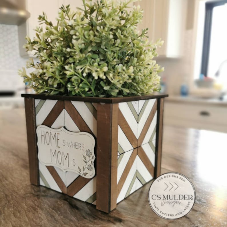 SVG FILE Geometric Planter Box Mothers Day - Etsy