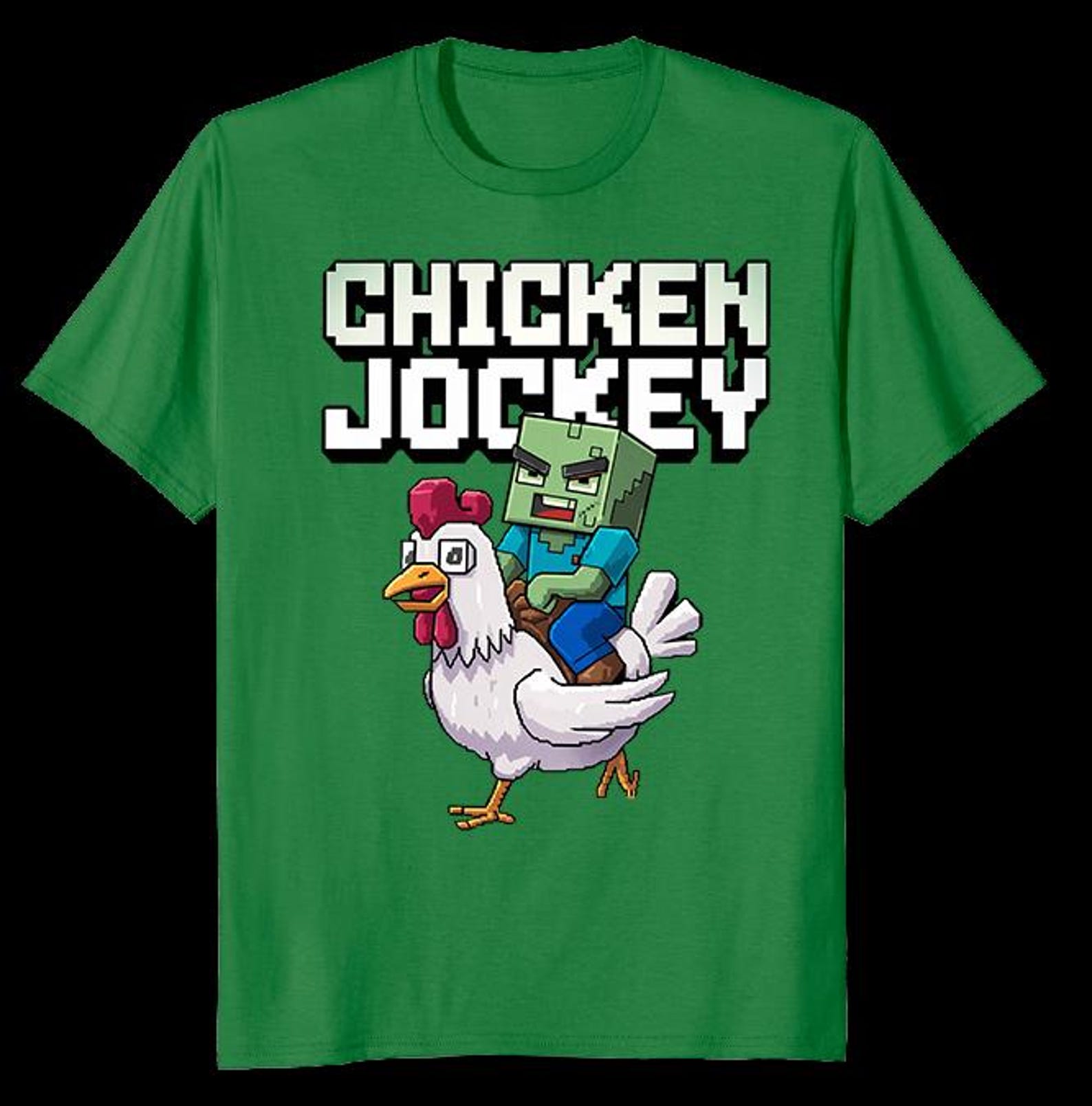 Funny Chicken Jockey Pixel Art PNG – Gamer Tee for Minecraft Fans - Etsy