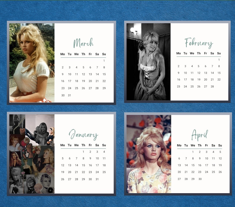 Brigitte Bardot 2026 Calendar (digital Download) - Etsy