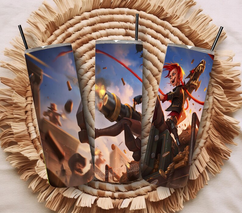 Jinx Fan Art Graffiti 20oz Tumbler Design: League of Legends PNG ...
