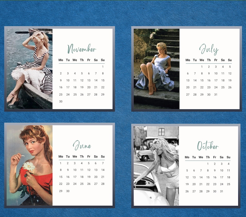 Brigitte Bardot 2026 Calendar (digital Download) - Etsy