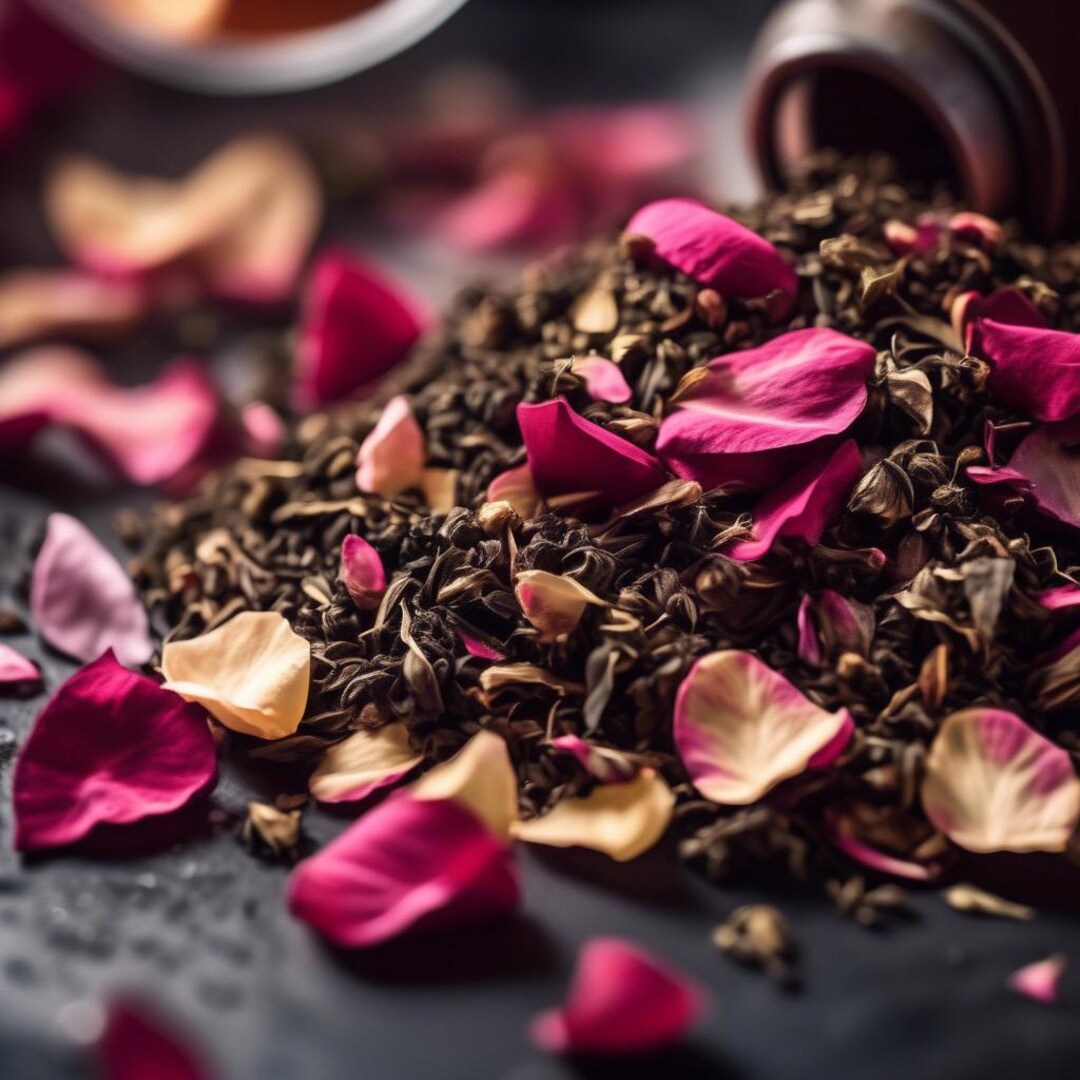 Rose Petals Black Loose Leaf Tea - Handcrafted Sip of Nature, Flower ...