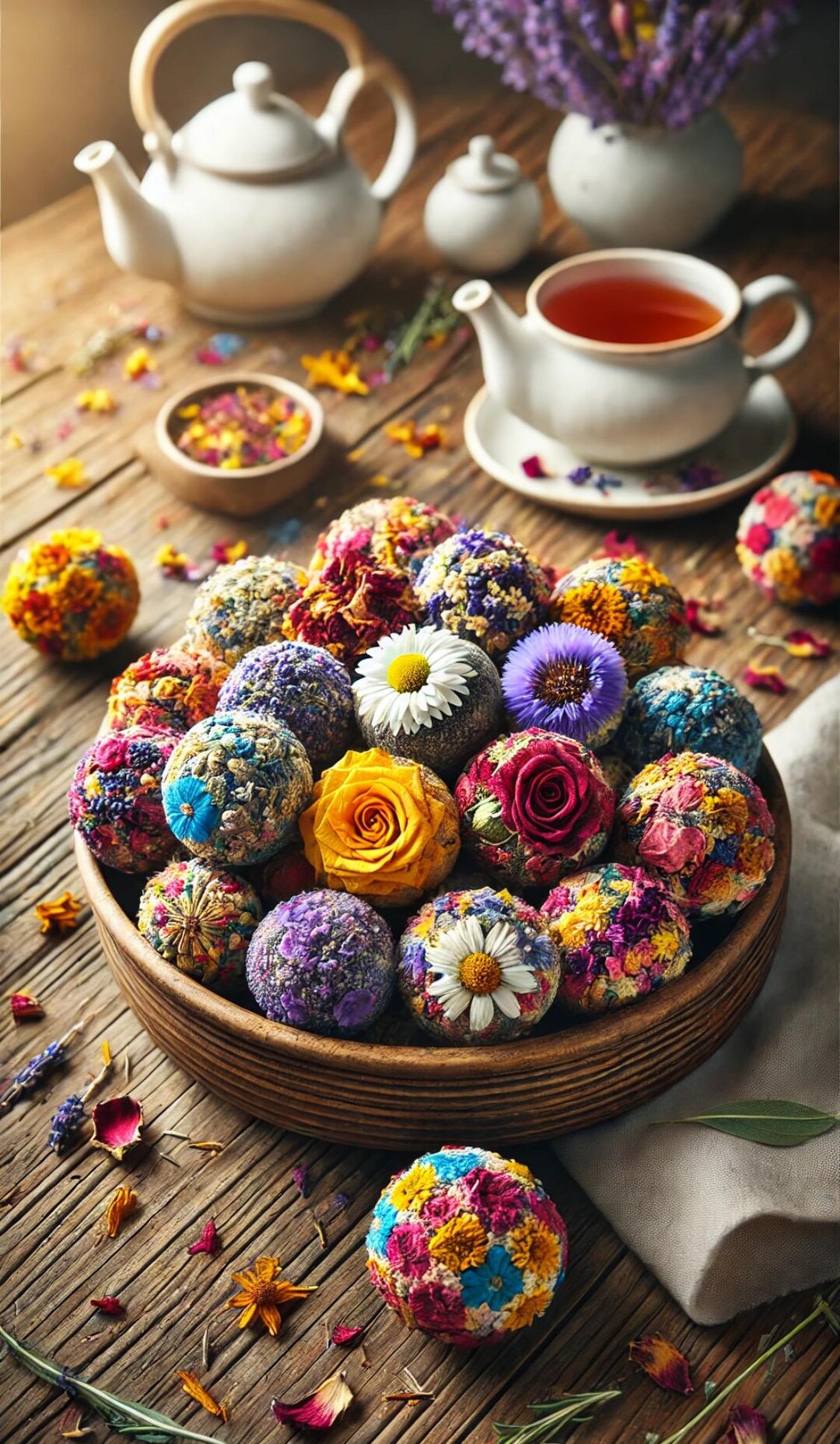 Handcrafted Floral Blooming Tea Bomb: Herbal Loose Leaf Tea - Etsy