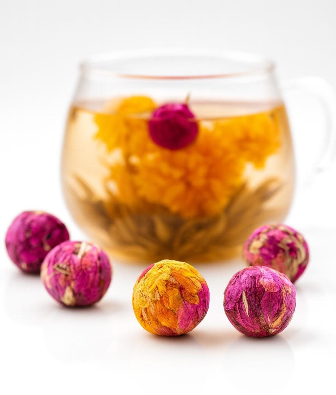 Handcrafted Blooming Tea Bombs Herbal Gift Set Flower Tea for ...