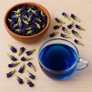 Butterfly Pea Flower Tea – Caffeine-free Herbal Tea, Natural Blue Tea ...