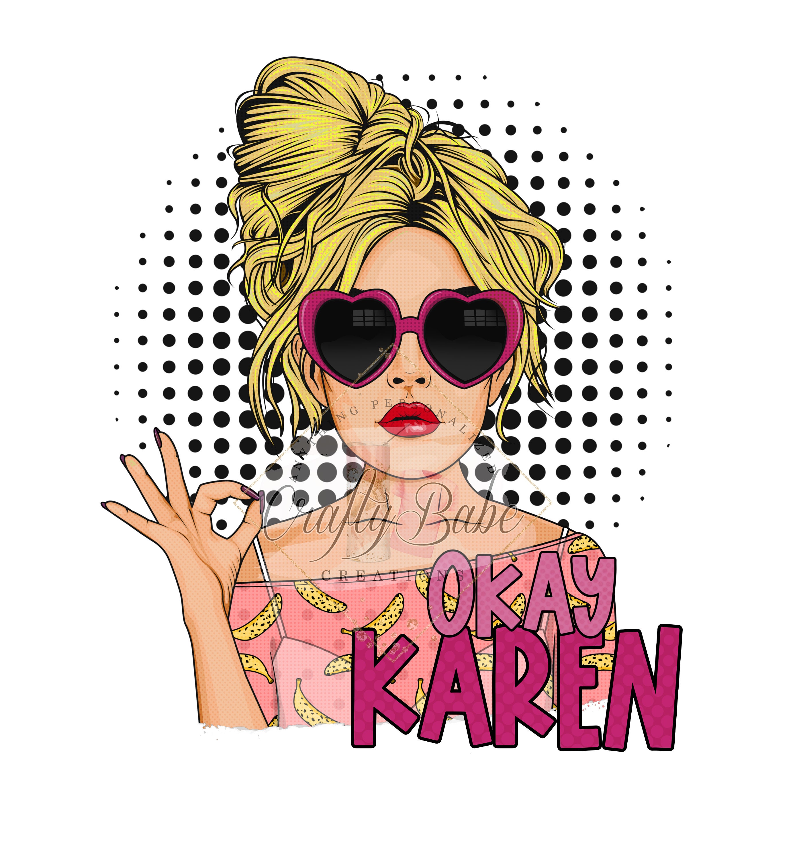 Okay Karen Comic PNG Blonde AND Brown Hair Included - Etsy