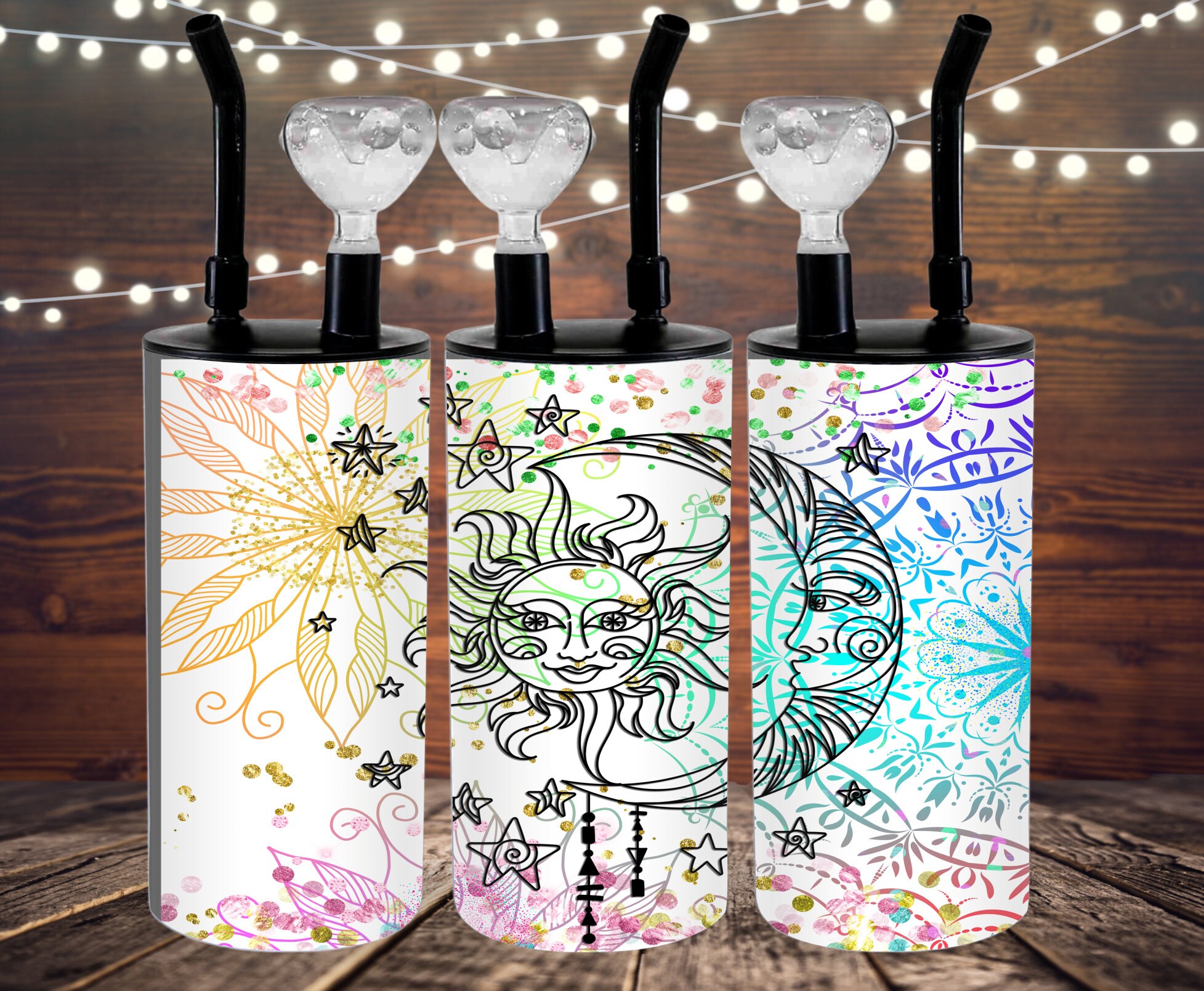 Sun and Moon Rainbow 22oz Hookah PNG - Etsy