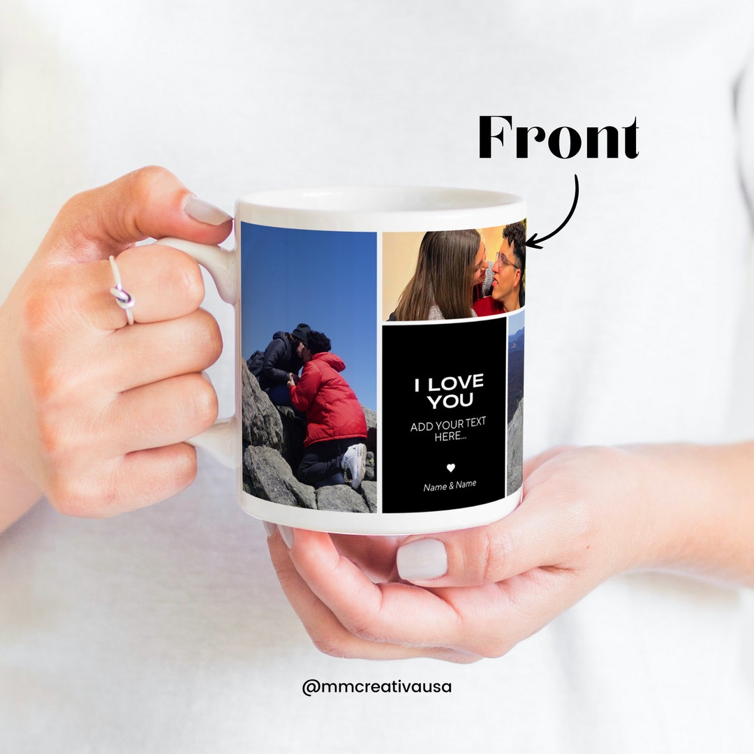 Photo Collage Mug, Personalized Photo Collage Mug, Custom Photo Coffee ...