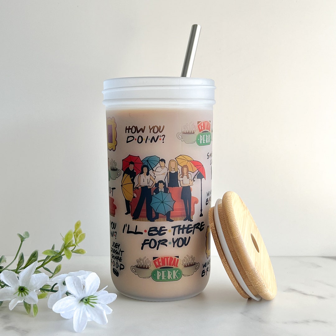 Friends Central Perk 22oz Frosted Tumbler With Lid and Straw, Friends ...