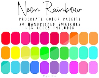 Mod Chic Color Palette for Procreate and HEX Codes for Canva - Etsy