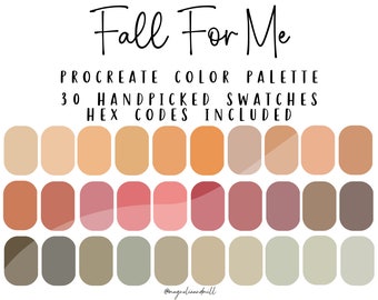 Fall for Me Procreate Color Palette | 30 Color Swatches | Fall Inspired ...