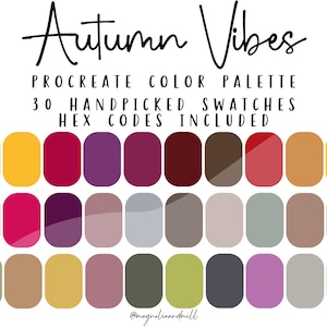 Autumn Vibes Procreate Color Palette | Fall Color Palette | Procreate ...