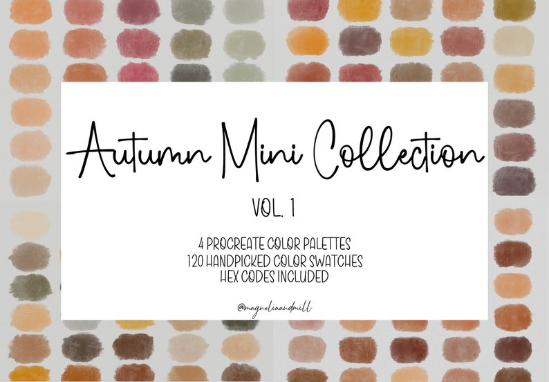 Autumn Mini Collection Vol 1. | Fall Color Palette | Procreate Color ...