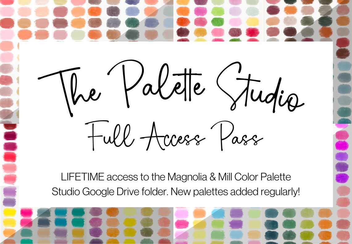 Lifetime Access Color Palette Studio: Procreate, Canva, Adobe (digital ...