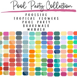 The Beach Party Collection | Procreate Palette Bundle | Rainbow ...