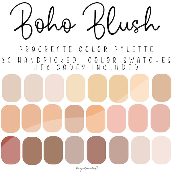 Boho Color Palette - Etsy