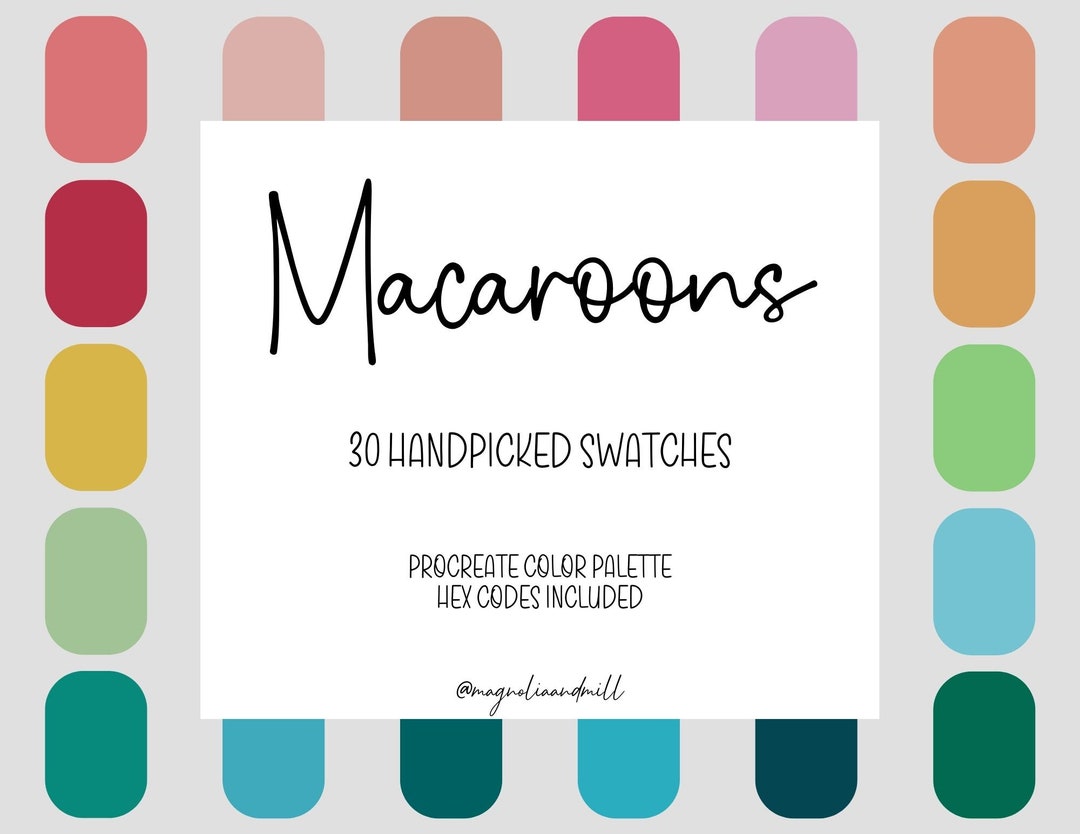 Macaroons Procreate Color Palette - Etsy