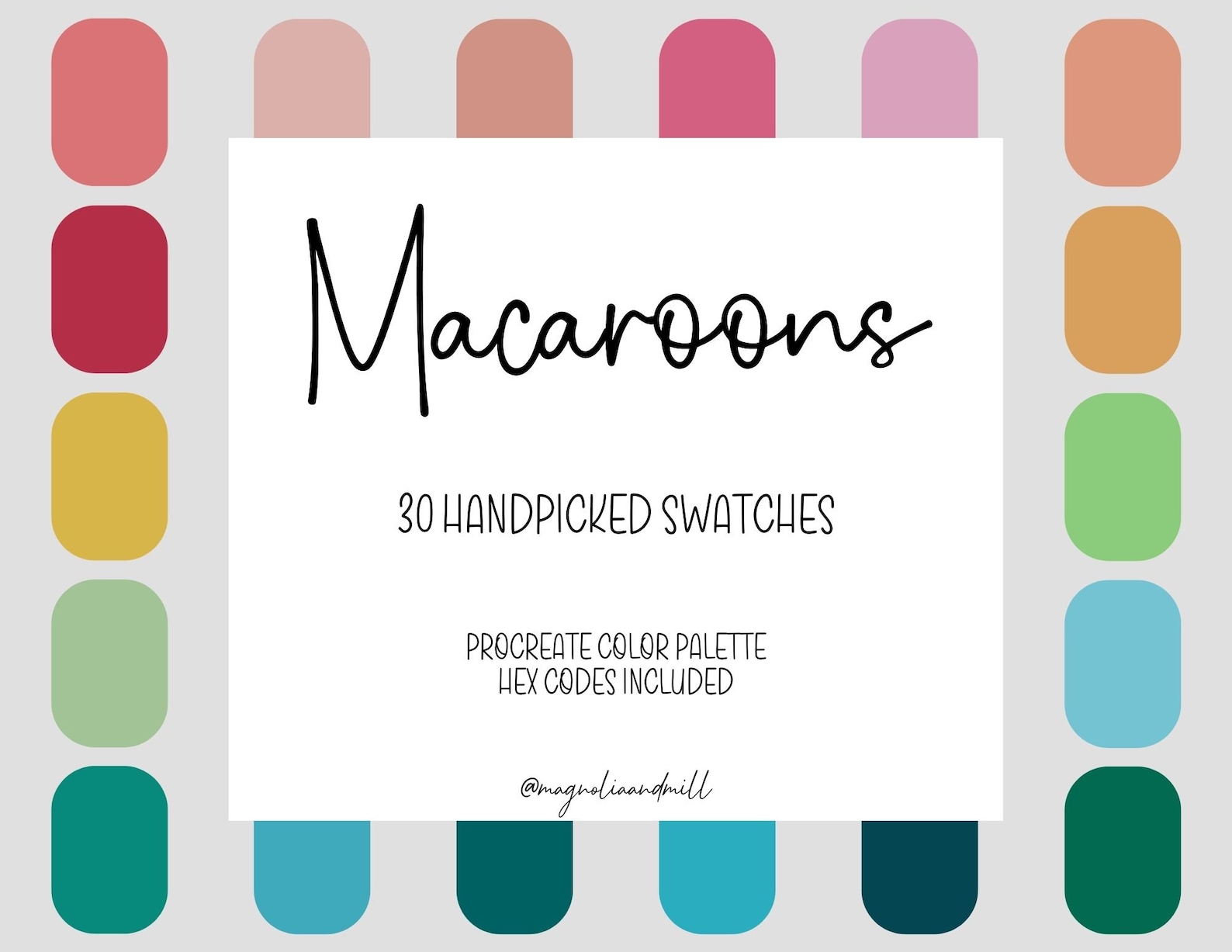 Macaroons Procreate Color Palette - Etsy