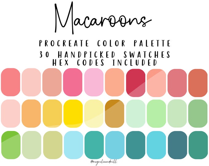Colder Weather Procreate Color Palette | 30 Color Swatches | Winter ...