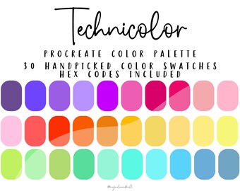 Deluxe Rainbow Brand Palette Editable Canva Colour Palette With Hex ...