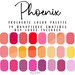 Phoenix Procreate Color Palette | 30 Handpicked Color Swatches | Firey ...