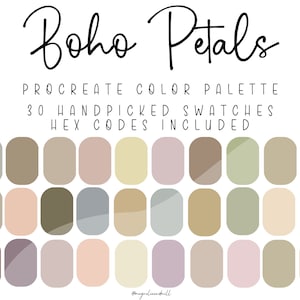 Boho Petals Procreate Color Palette | Neutral Palette | Floral Palette ...