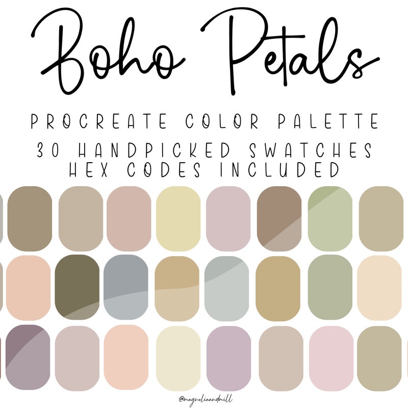 Boho Color Palette - Etsy