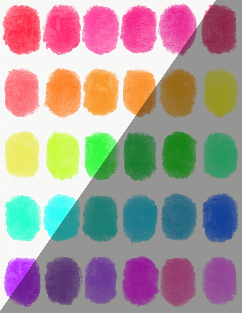 Neon Rainbow Procreate Color Palette | 30 Color Swatches | Bright Color ... Neon Rainbow Procreate Color Palette | 30 Color Swatches | Bright Color ...