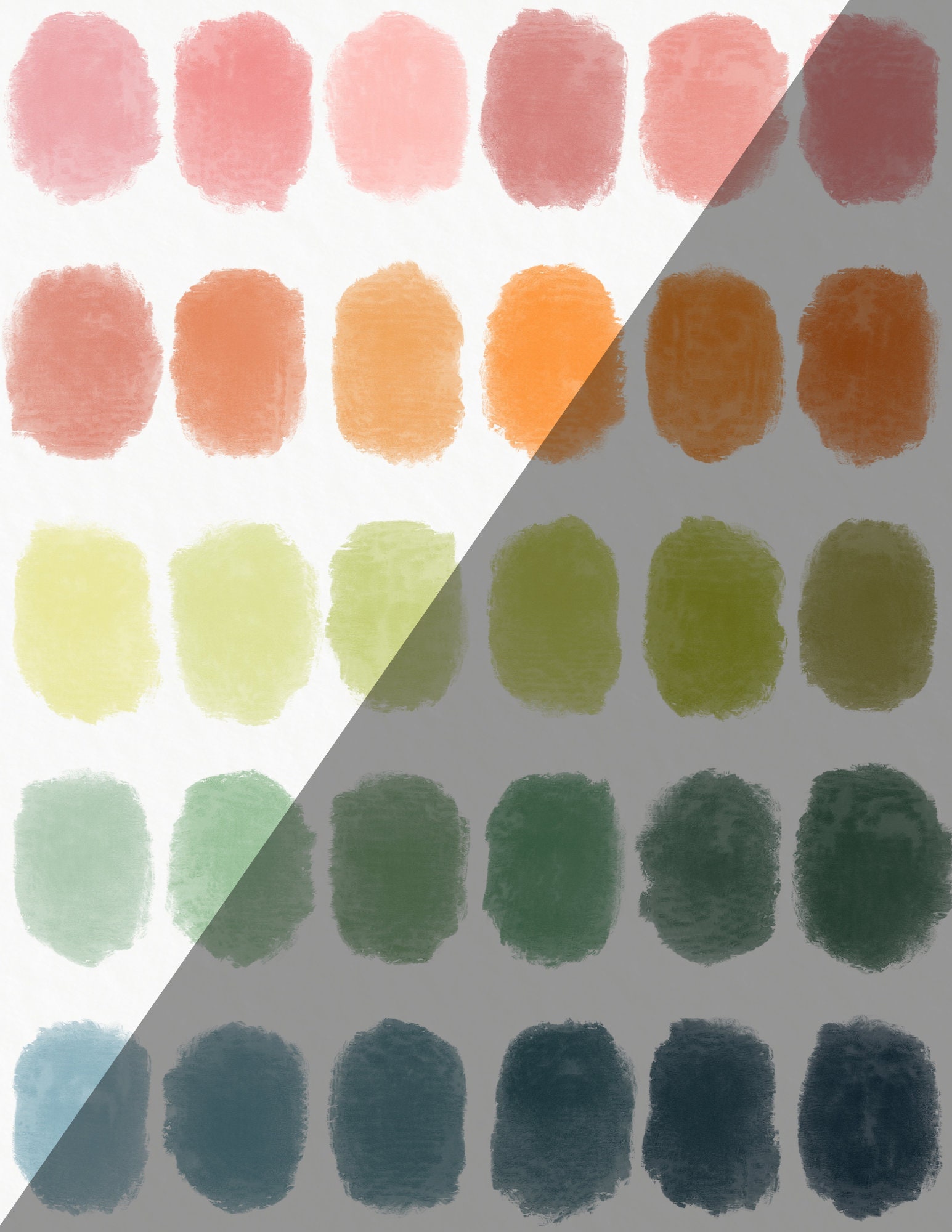 Dreamy Rainbow Procreate Color Palette: 30 Swatches (digital Download ...