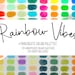 Neon Rainbow Procreate Color Palette 30 Color Swatches Bright Color ...