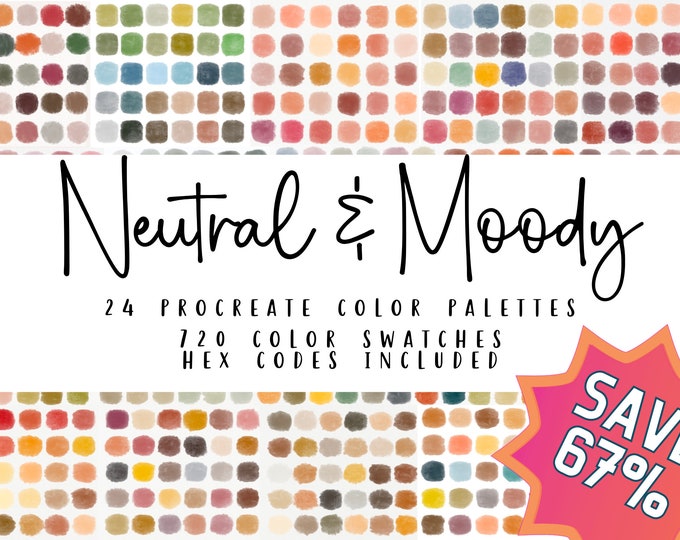 Vintage 70’s Procreate Color Palette, 30 Swatches, for Ipad, Instant ...