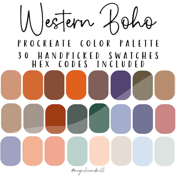 Western Color Palette - Etsy