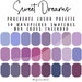 Sweet Dreams Color Palette | 30 Color Swatches | Shades of Purple ...