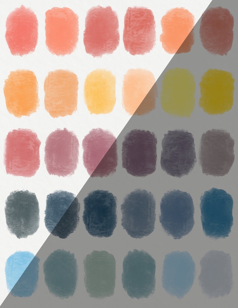 Mahalo Procreate Color Palette | 30 Color Swatches | Sunset Inspired ...