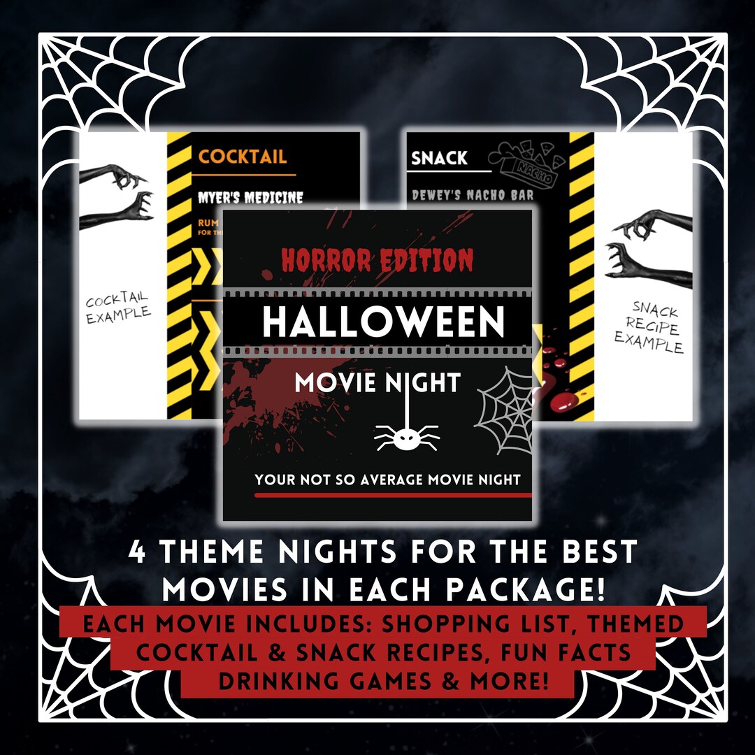 Movie Night Activity Packages, Horror Movies, Halloween Movies, Scary ...