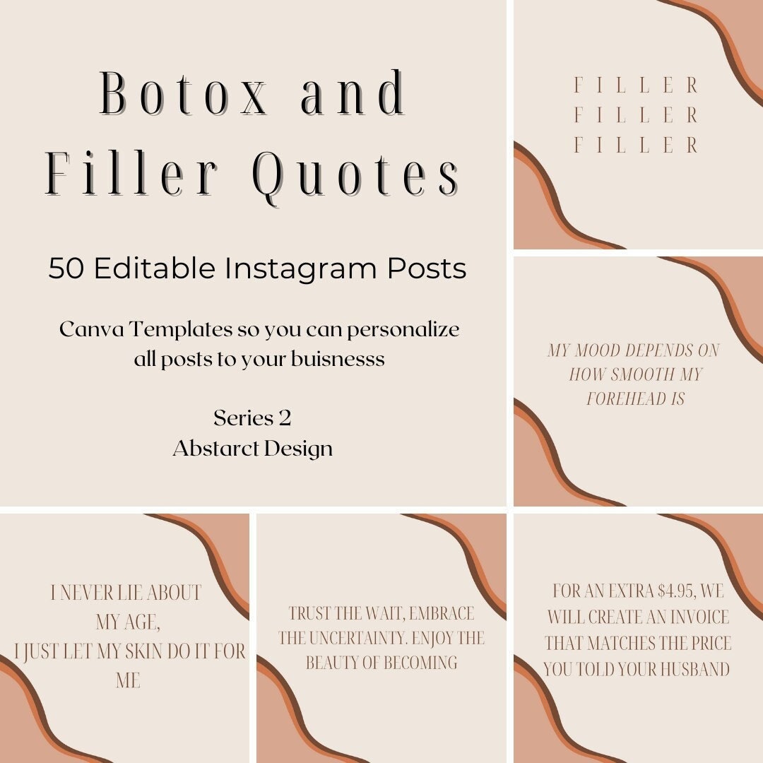 Botox and Filler Quotes Botox Quotes Medical Spa Instagram - Etsy