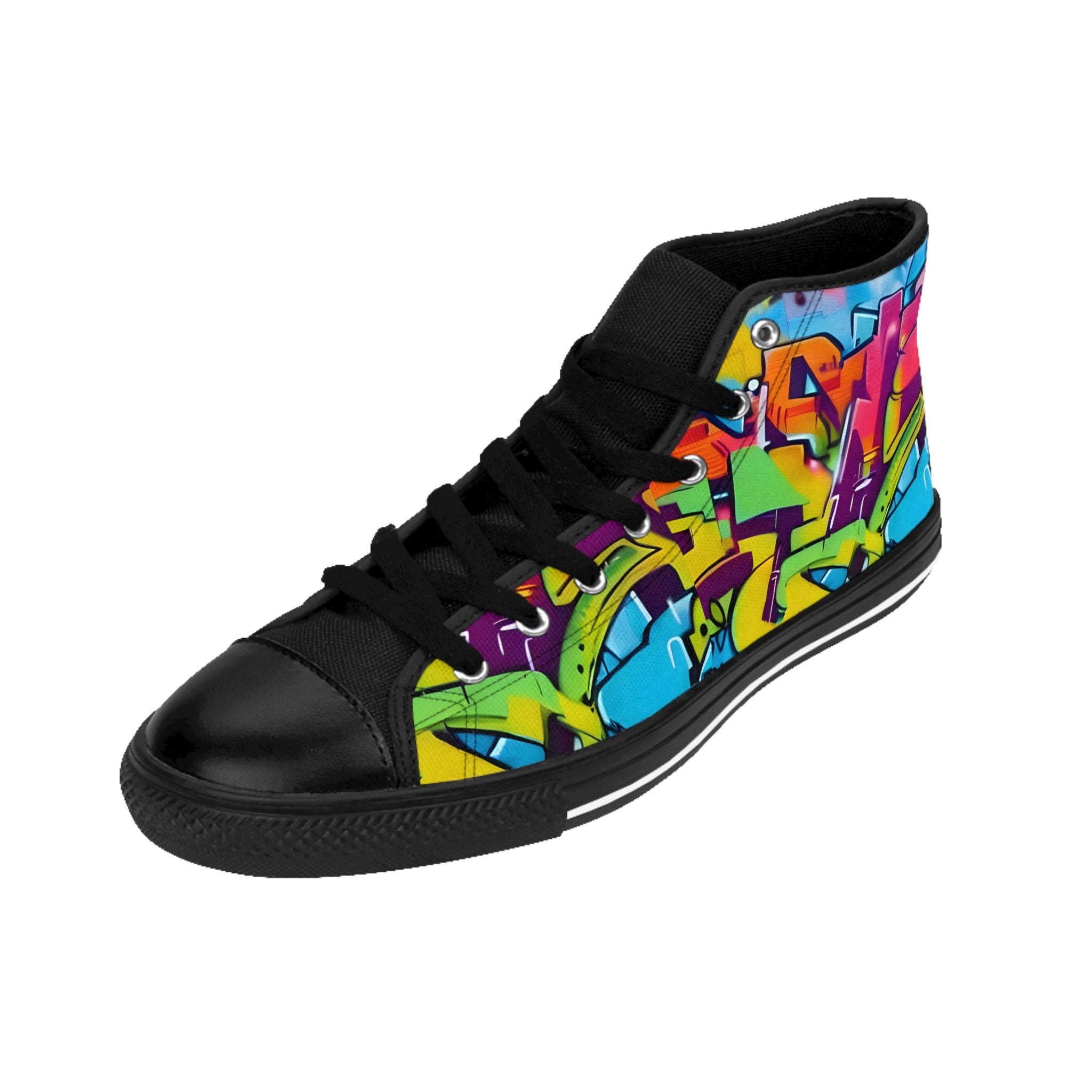 Graffiti Shoes Graffiti Sneakers Men's Classic Sneakers - Etsy
