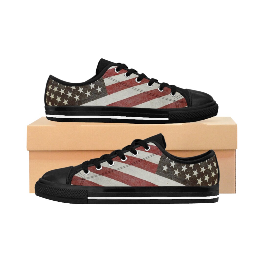 American Flag Shoes, Red White & Blue, Patriotic, Fourth of July, Men's ...